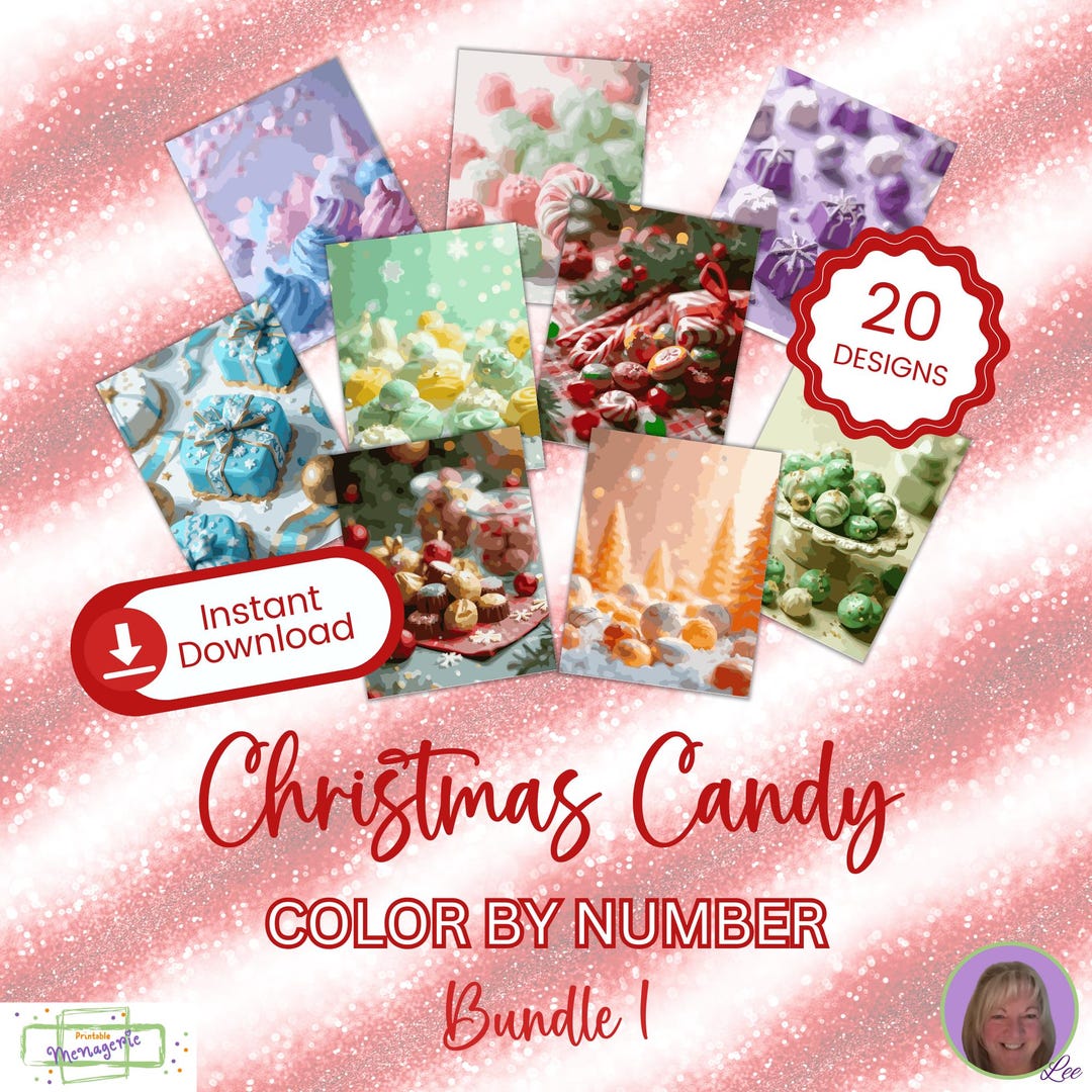 Christmas Candy Bundle 1 - Color by Number - INSTANT DOWNLOAD ...
