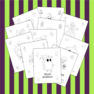 Halloween Dot to Dot Coloring Activity Pages - Bundle 2 - 50 Pages ...