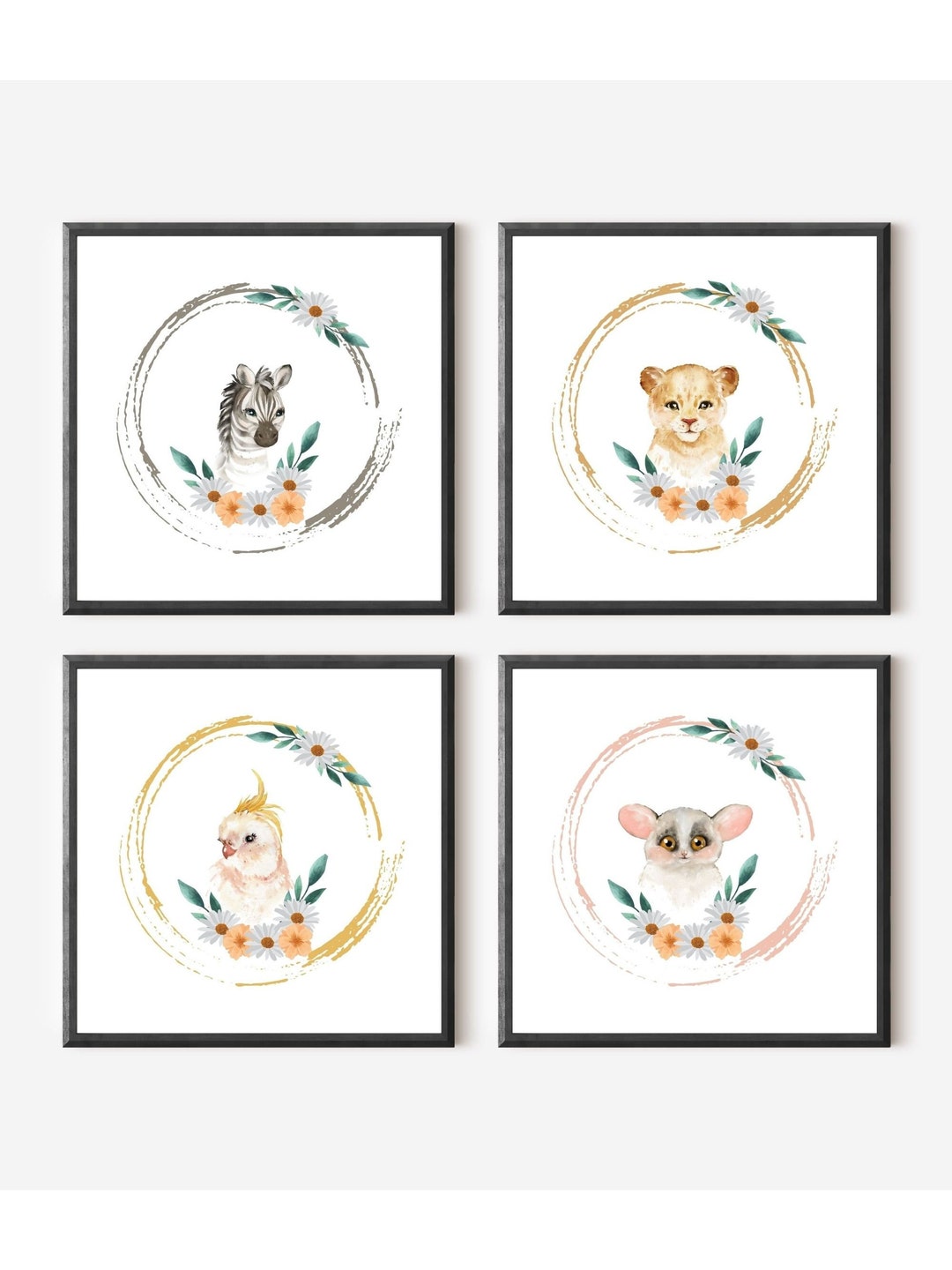 Adorable Baby Animal Printables for a Nursery or Child's Room Set of 9 ...