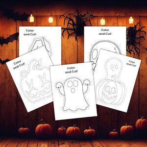 Halloween Scissors Skills Color Cut Bundle 1 - Cutting Practice ...