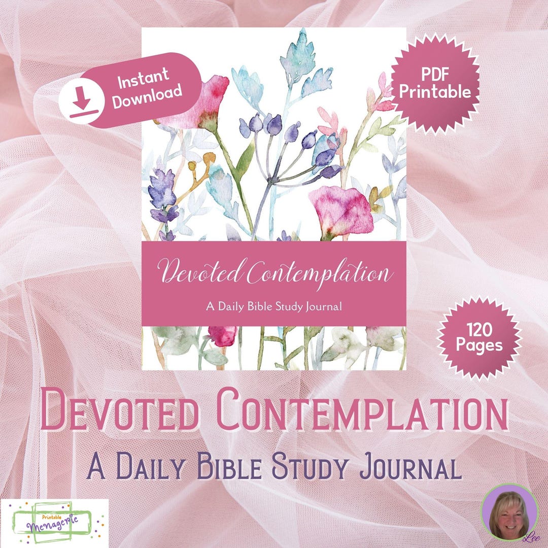 Devoted Contemplation - A Daily Bible Study Journal - INSTANT DOWNLOAD ...