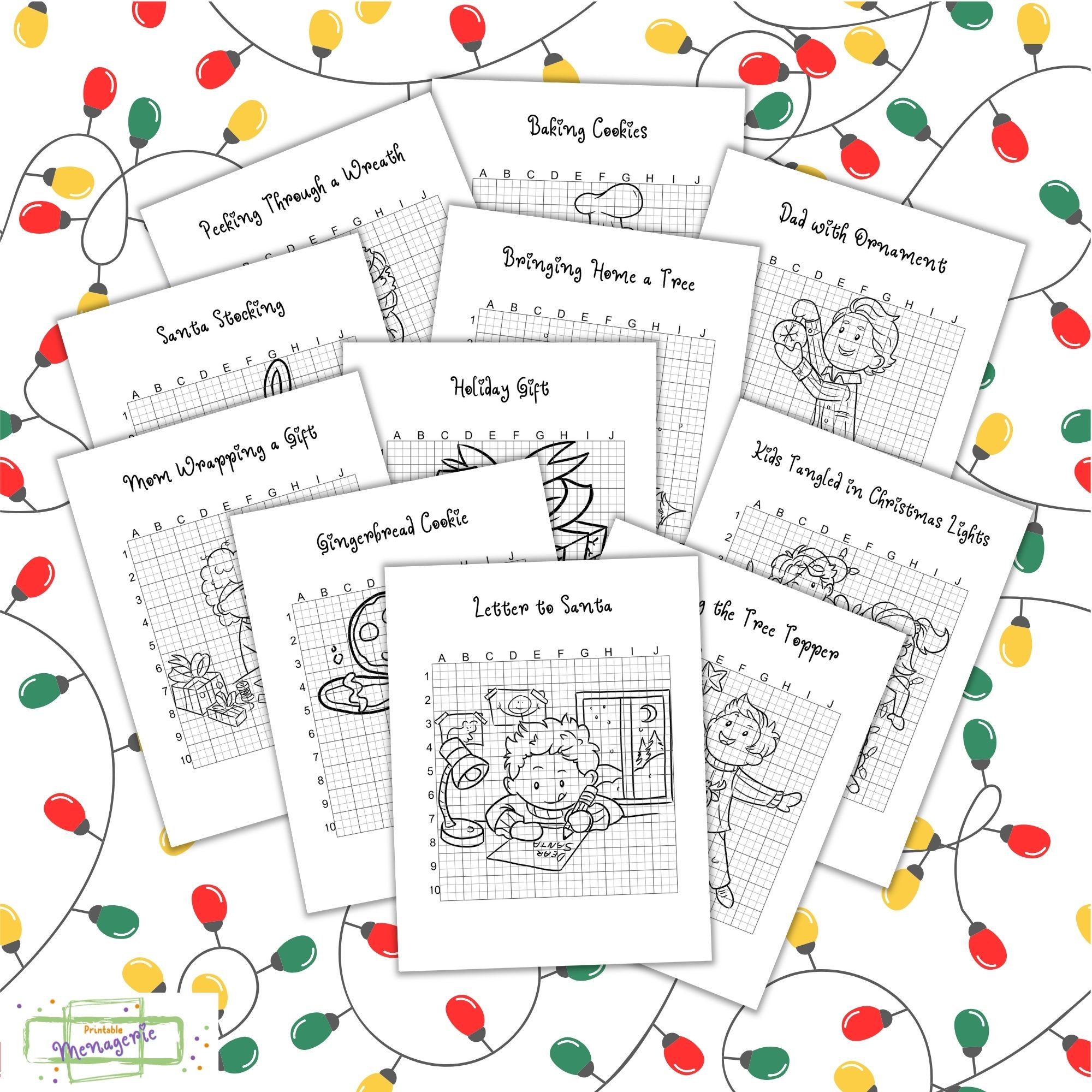 Learn How to Draw Using Grids Christmas and Winter Theme 115 Drawings ...
