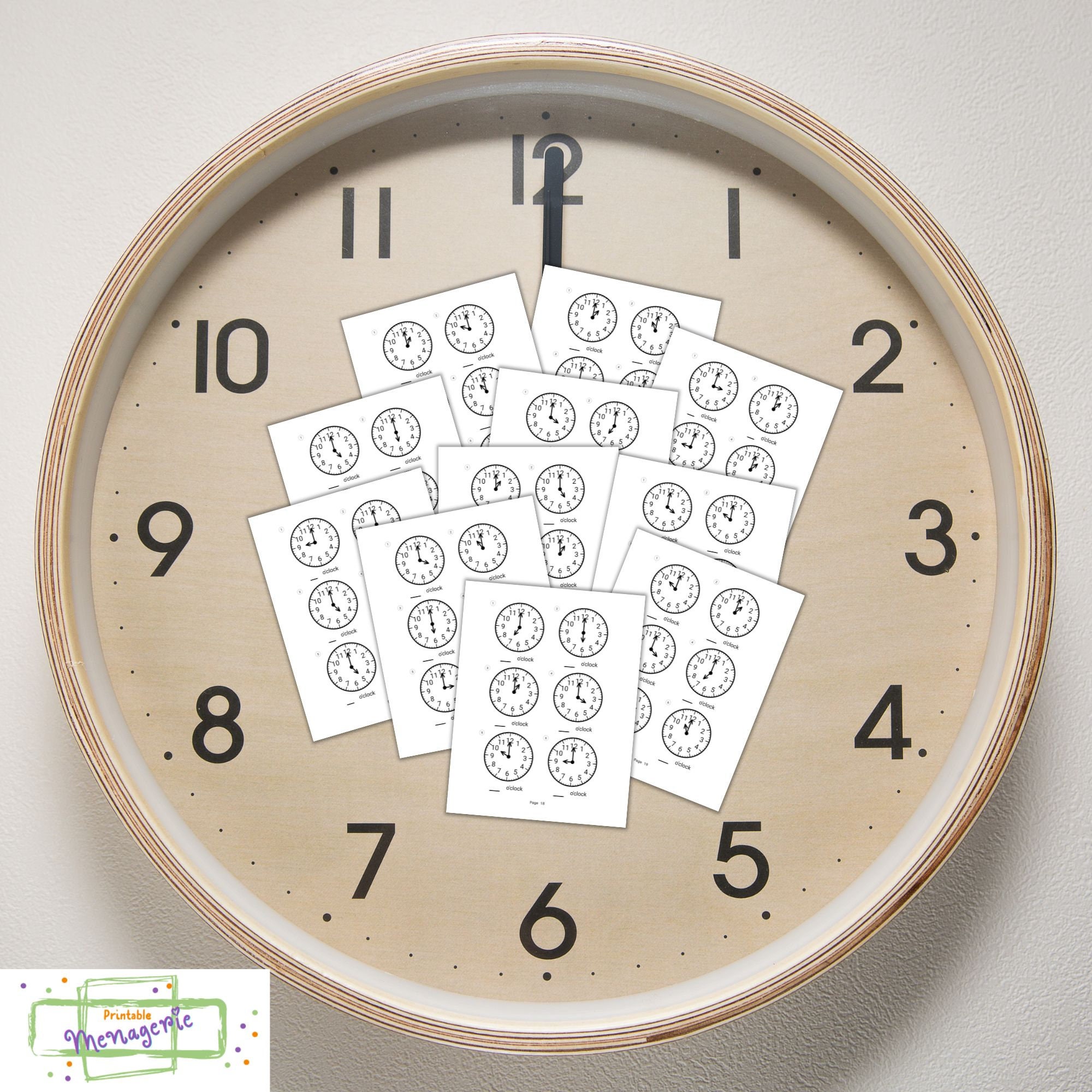 Time Worksheets Analog Clock Hour and Half Hour Activities 60 Pages ...