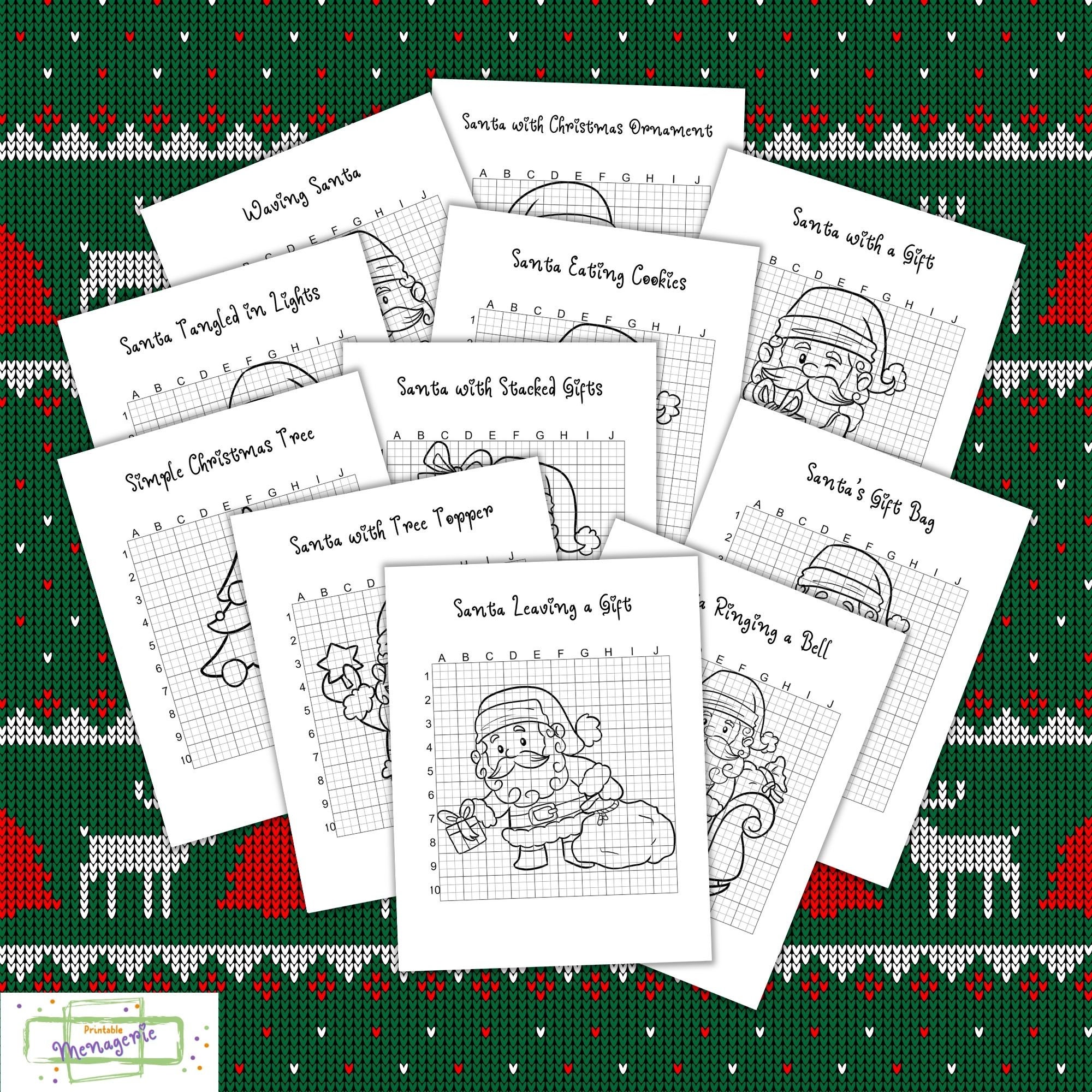 Learn How to Draw Using Grids Christmas and Winter Theme 115 Drawings ...