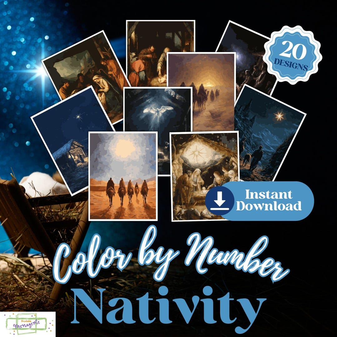 Color by Number – Nativity Bundle 1 – INSTANT DOWNLOAD – Personal Use ...