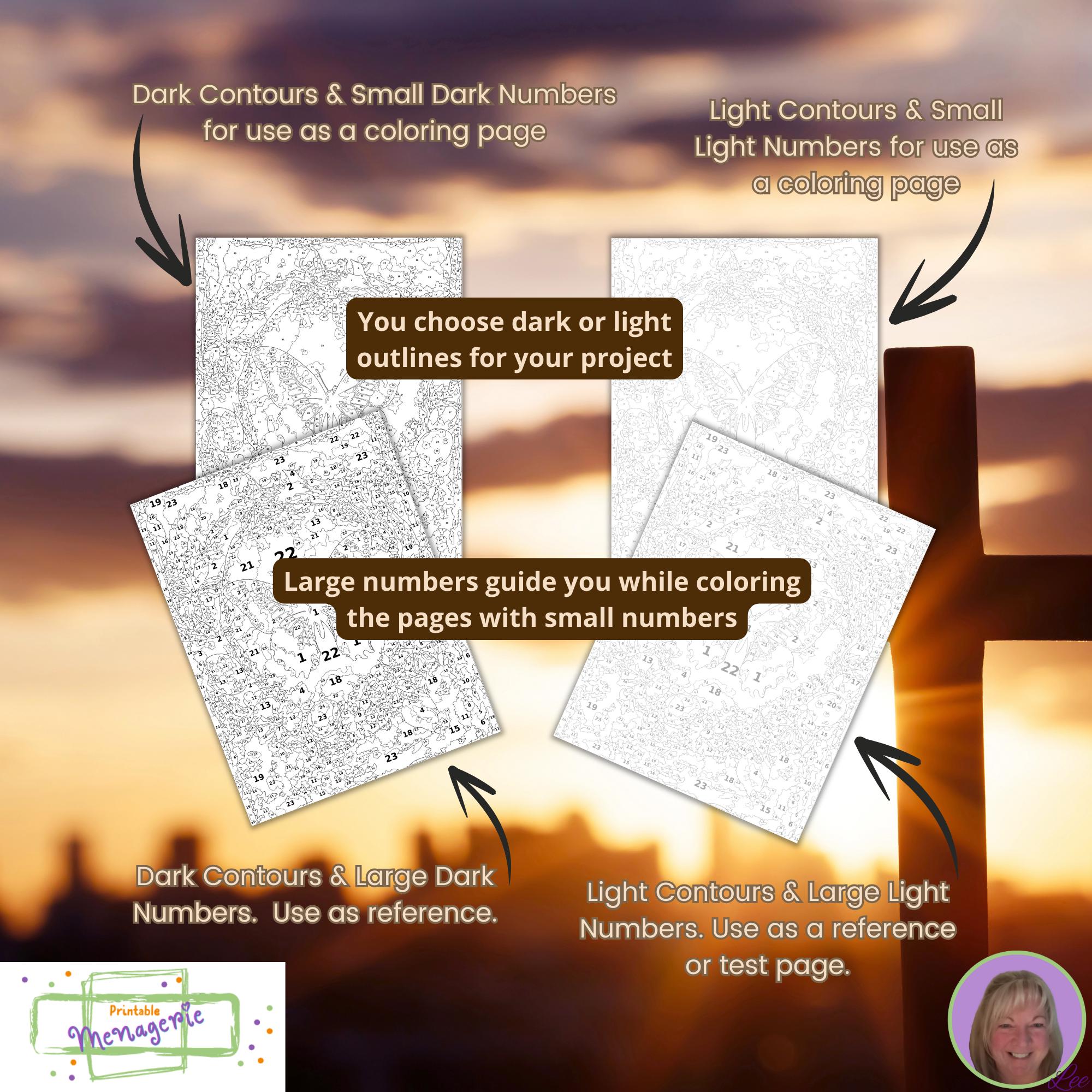 Color by Number - Easter Christian Symbols Bundle 1 - INSTANT DOWNLOAD ...