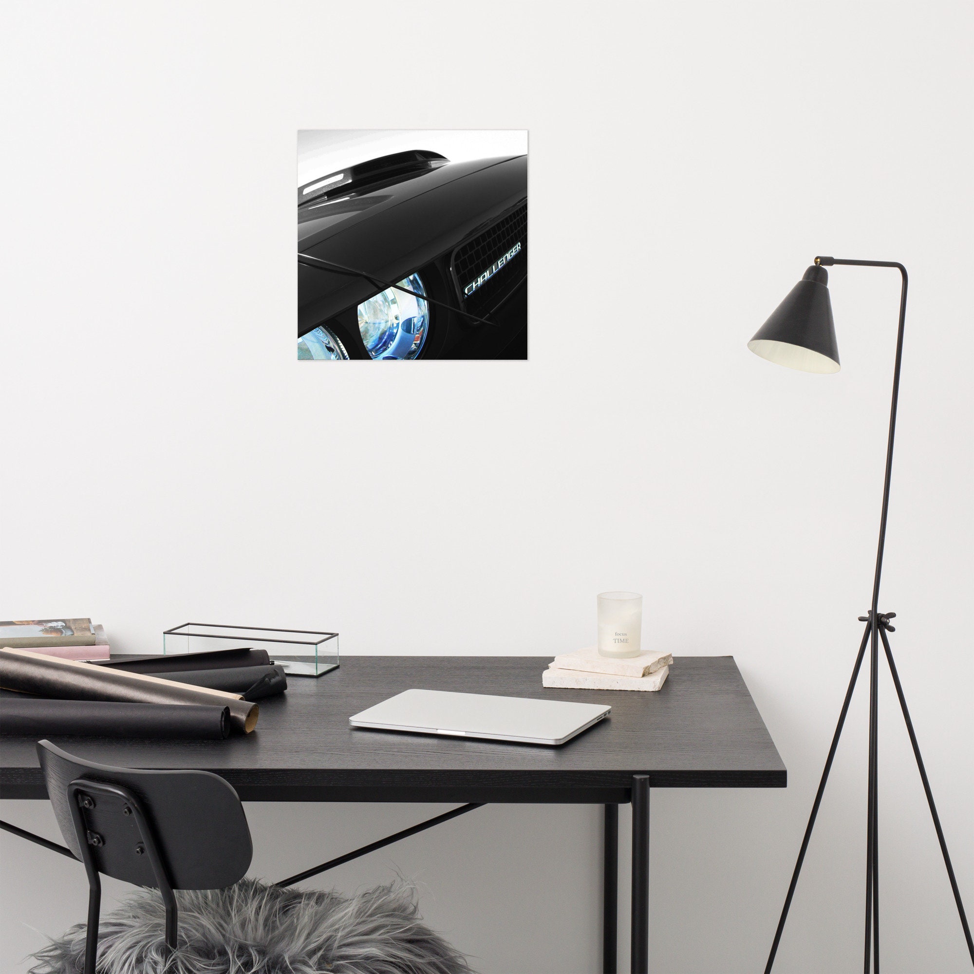 Black Dodge Challenger Scat Pack Print - Etsy