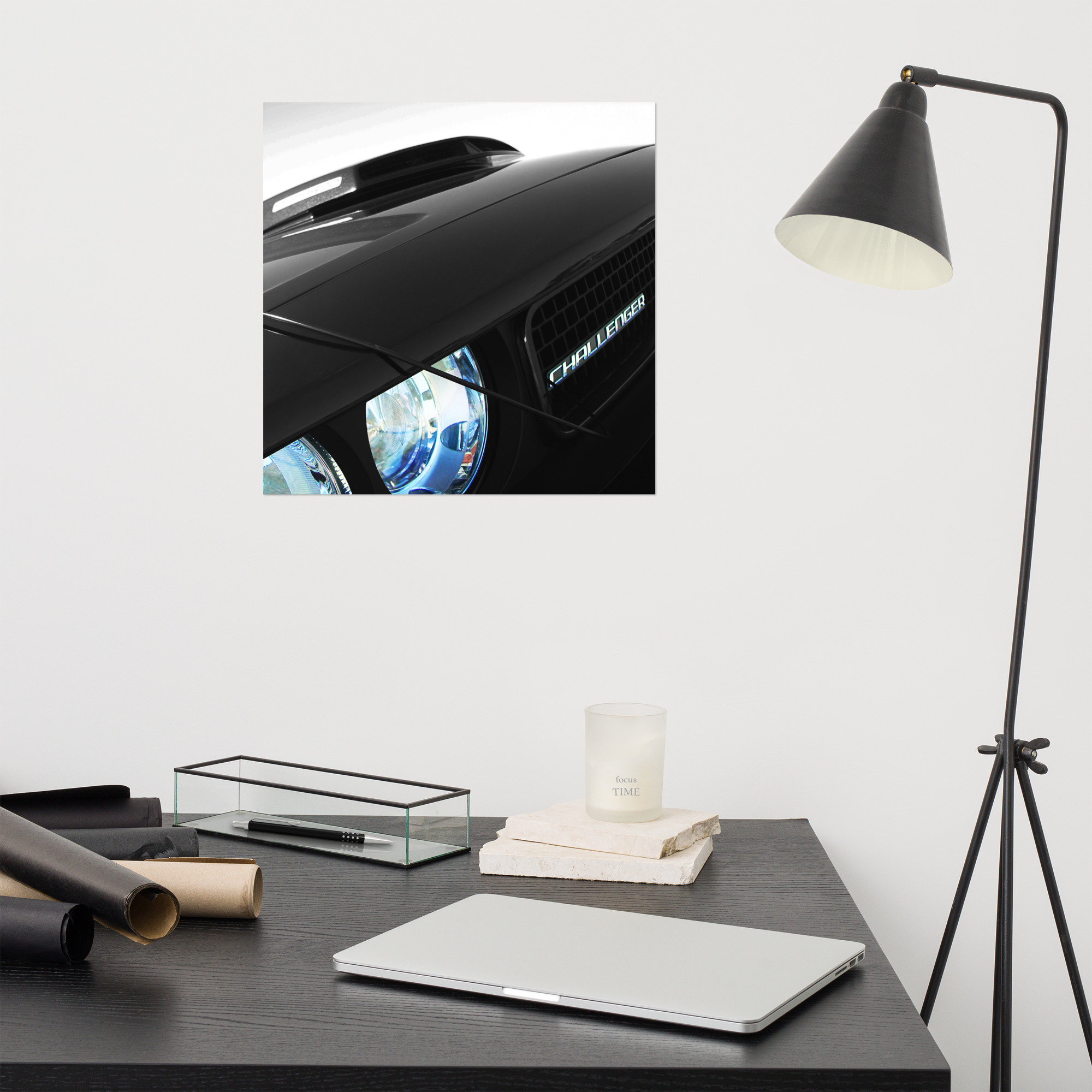 Black Dodge Challenger Scat Pack Print - Etsy