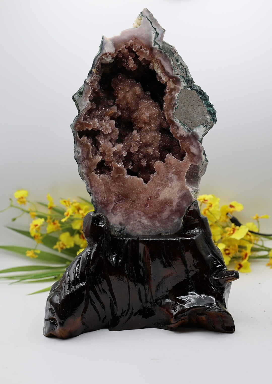 Large Pink Amethyst Half Geode left Half. Full Geode - Etsy UK