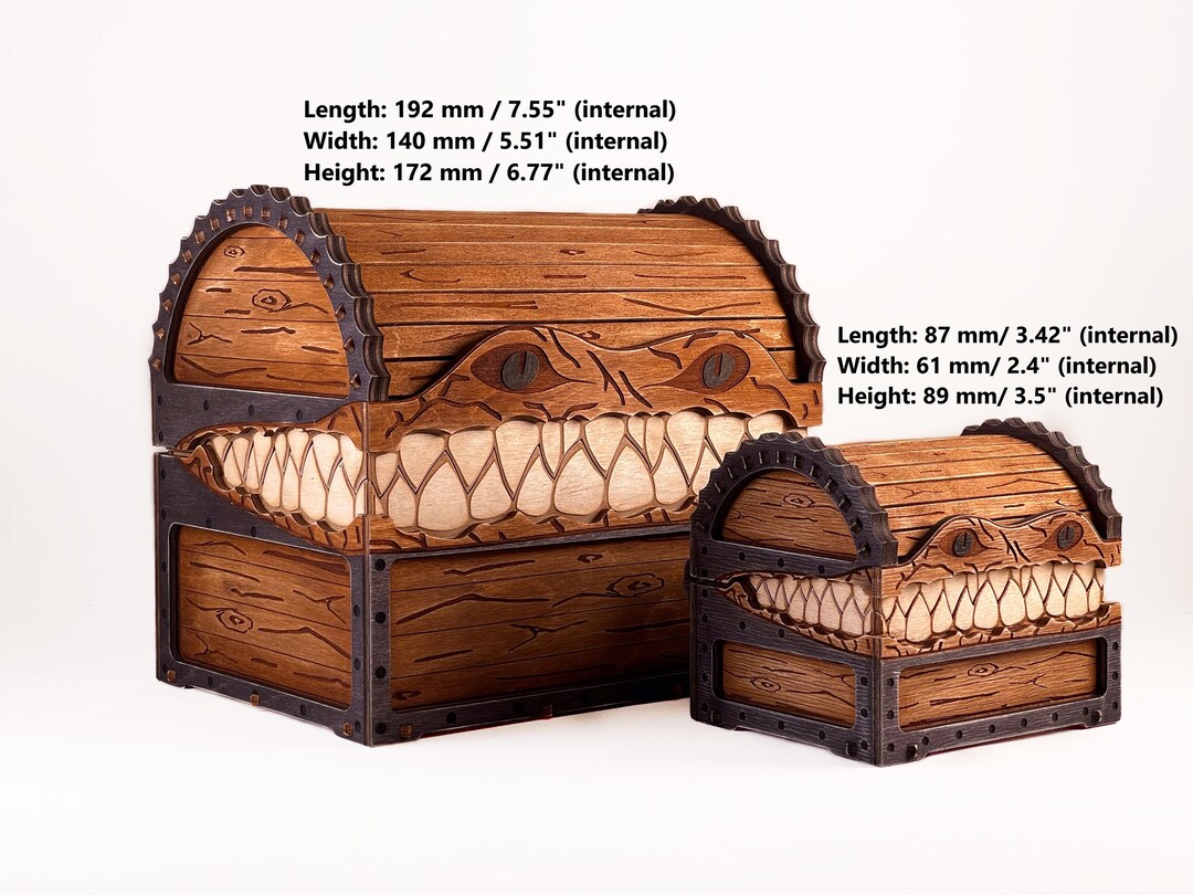 Set of Monster Treasure Chest. 3mm, 1/8 Inch (3.175mm), 3.6mm, 4mm, 4 ...
