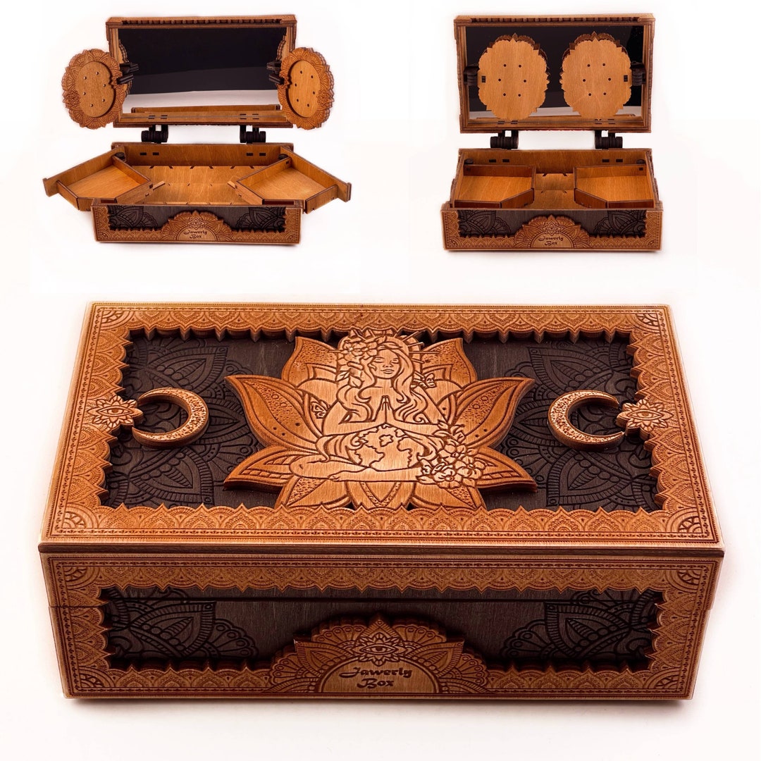 Gaia Jewelry Box Plan. 3mm, 1/8 Inch (3.175mm), 3.6mm, 4mm, 4.5mm, and ...