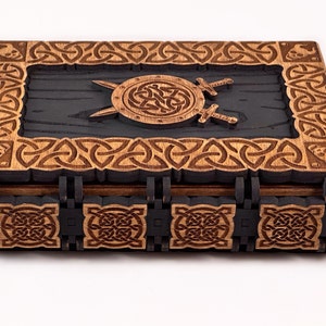 Viking Book Box Plan. 3mm, 1/8 Inch (3.175mm), 3.6mm, 4mm, 4.5mm. Laser ...