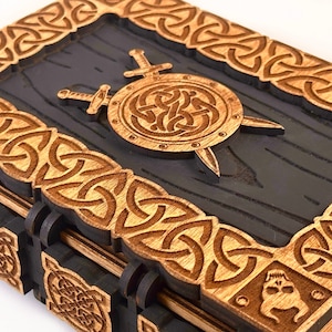 Viking Book Box Plan. 3mm, 1/8 Inch (3.175mm), 3.6mm, 4mm, 4.5mm. Laser ...