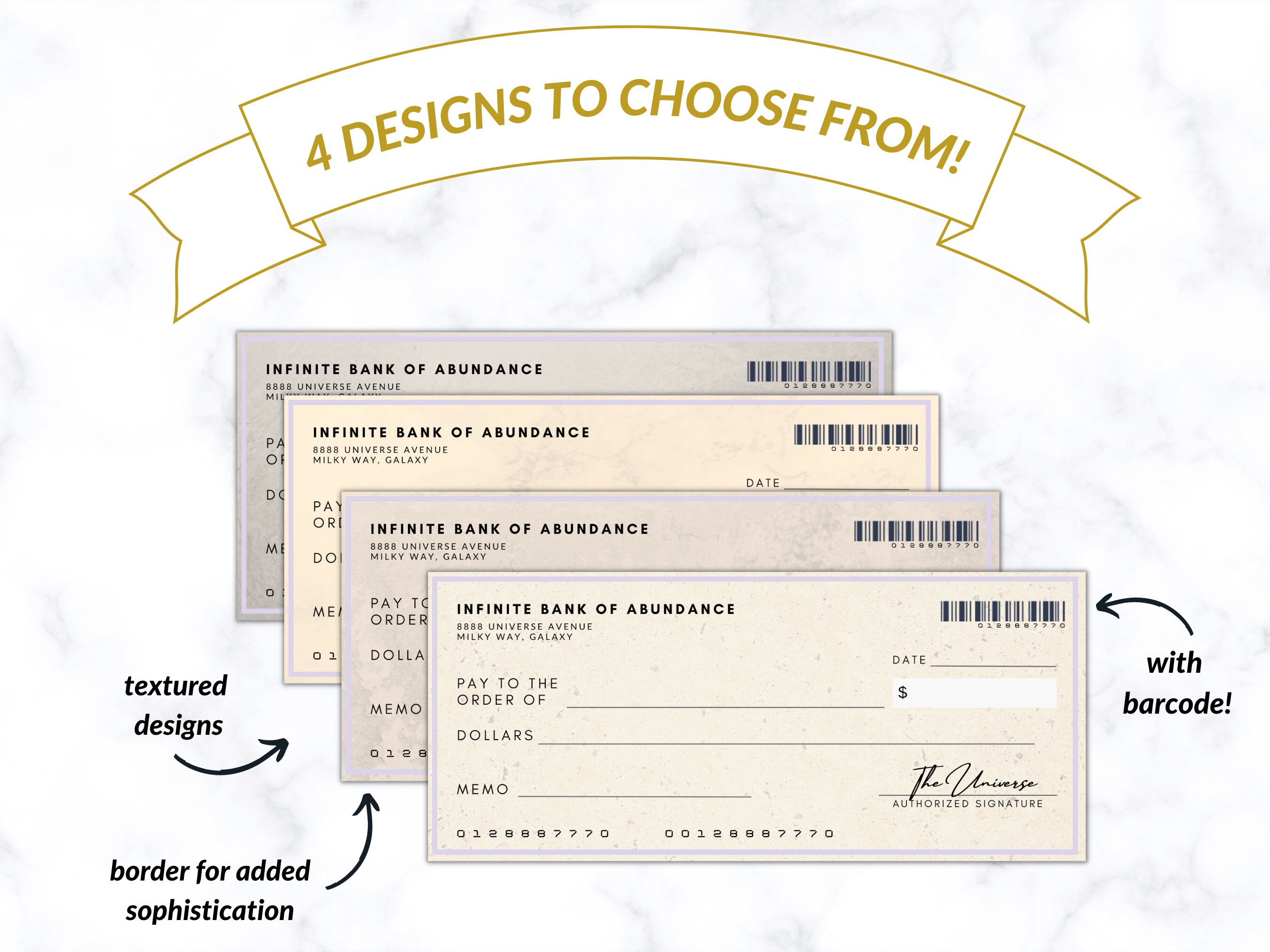 Money Manifestation Cheque, Printable Blank Check, Abundance Cheques ...