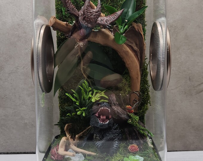 Godzilla Themed Jumping Spider Enclosure 5x5x9" - Etsy