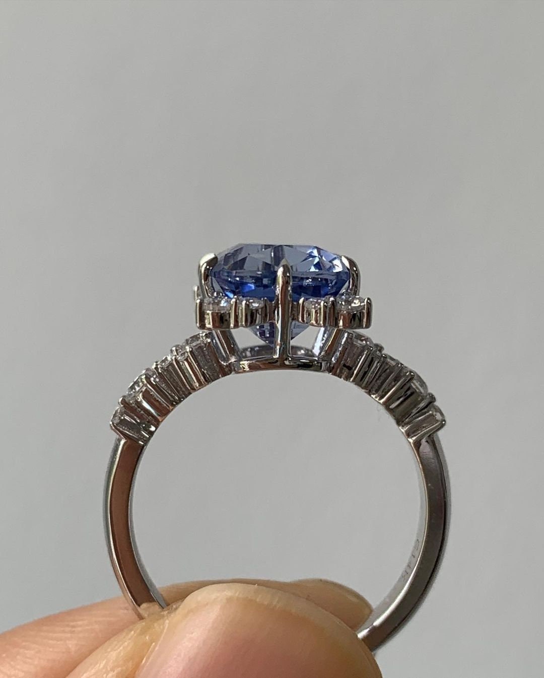 Cushion Cut Sapphire Engagement Ring Sapphire Engagement Ring Gemstone ...