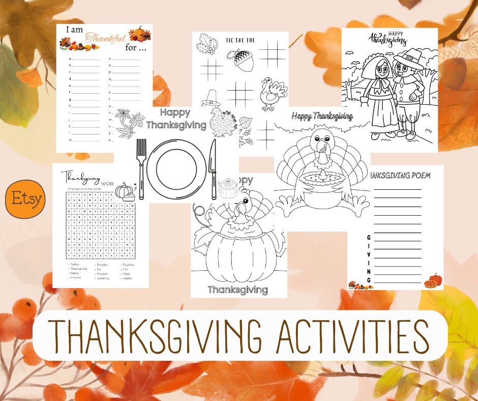 Thanksgiving Activity Pages Thanksgiving Coloring Pages Thanksgiving ...