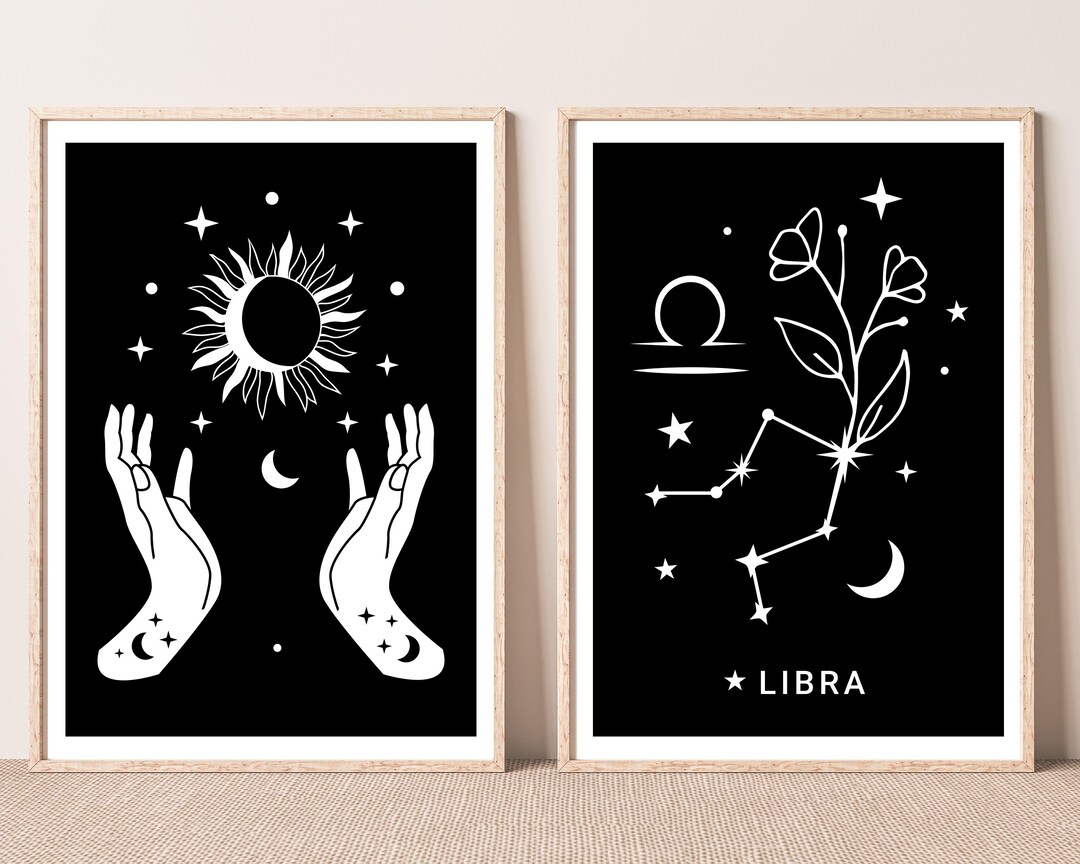 Libra Zodiac Art, Libra Constellation, Libra Digital Art Print, Libra ...
