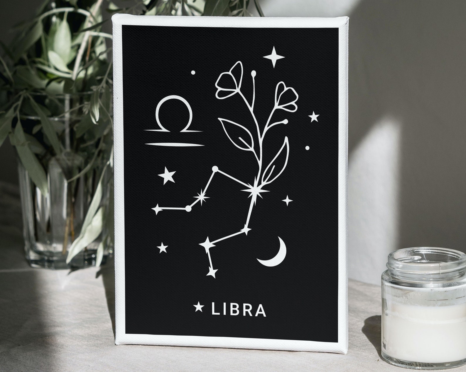 Libra Zodiac Art, Libra Constellation, Libra Digital Art Print, Libra ...