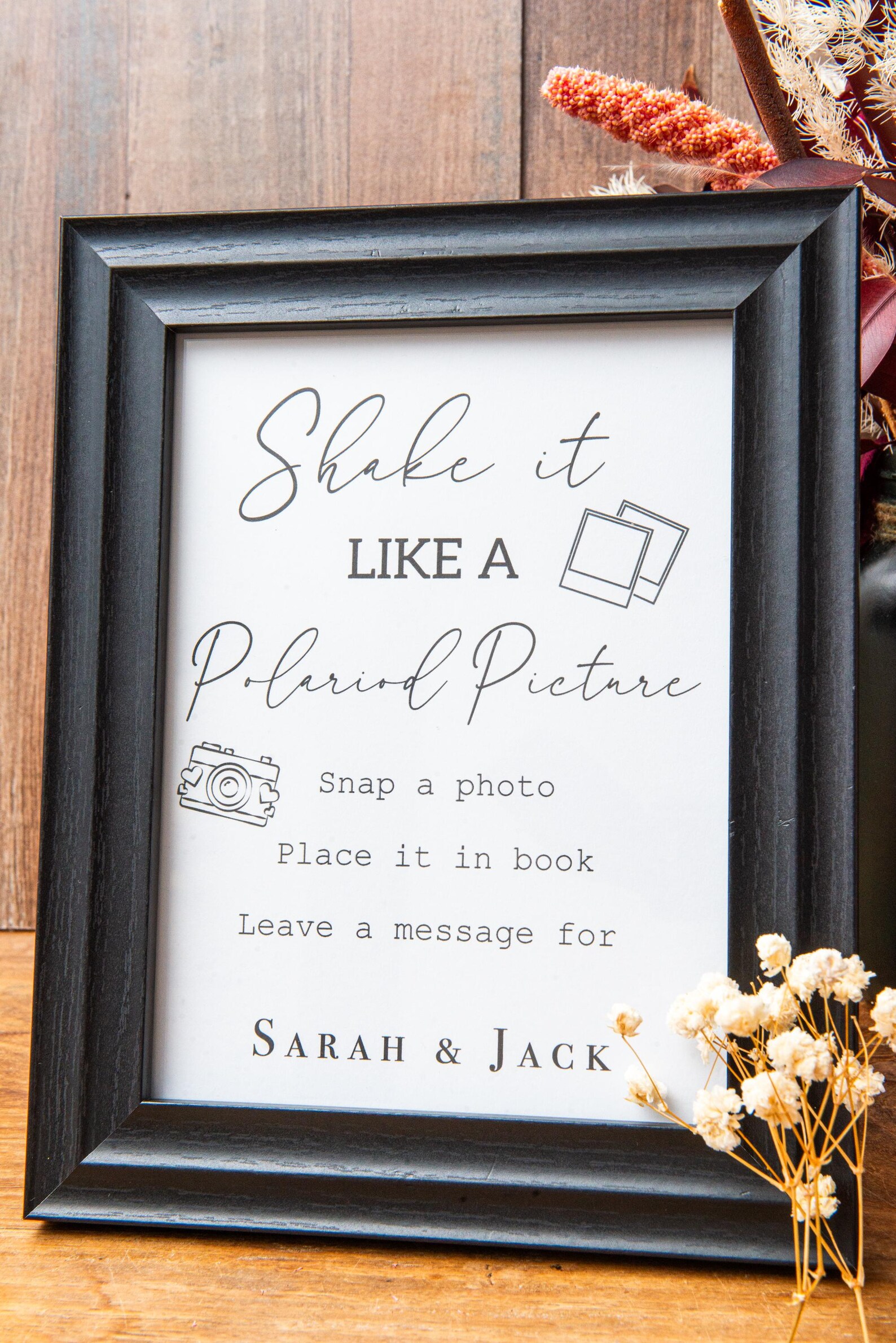 Shake It Like a Polaroid Picture Wedding Sign/ Print Only ...