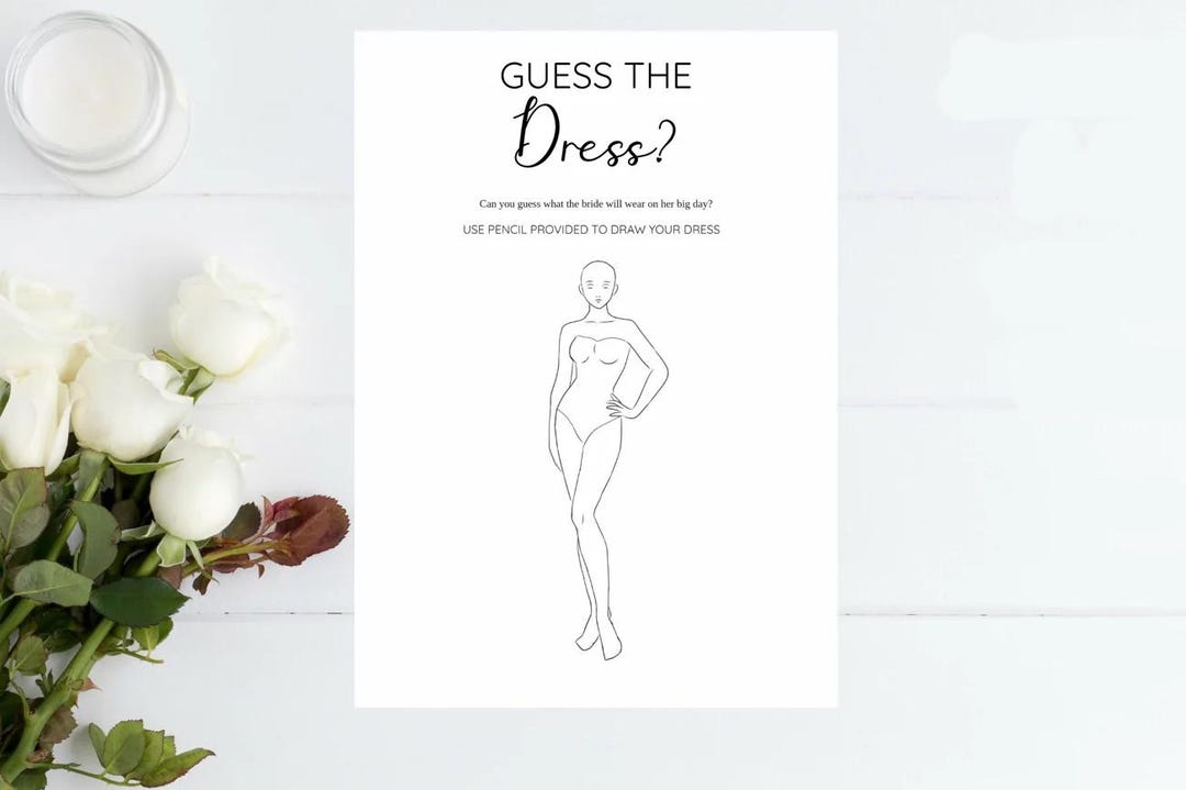 Guess the Wedding Dress Hen Party Game/ Digital Download Copy Only - Etsy