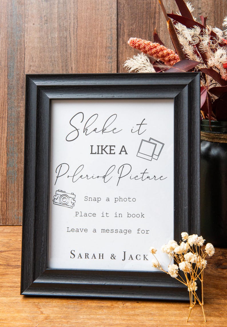 Shake It Like a Polaroid Picture Wedding Sign/ Print Only ...