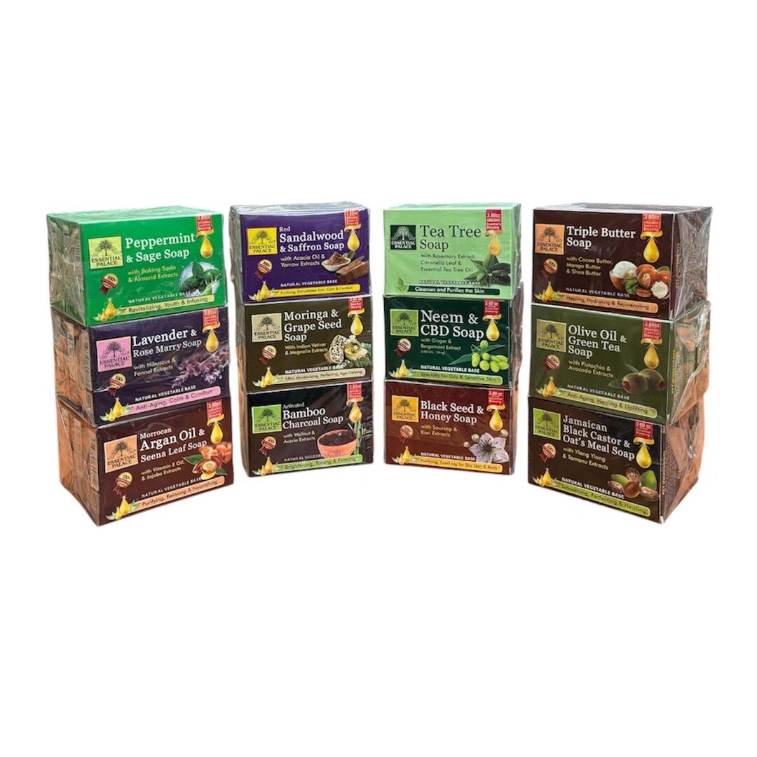 Halal Organic Soaps- 3 Pieces Bar Soap Pack 3.80oz Variety Collections ...