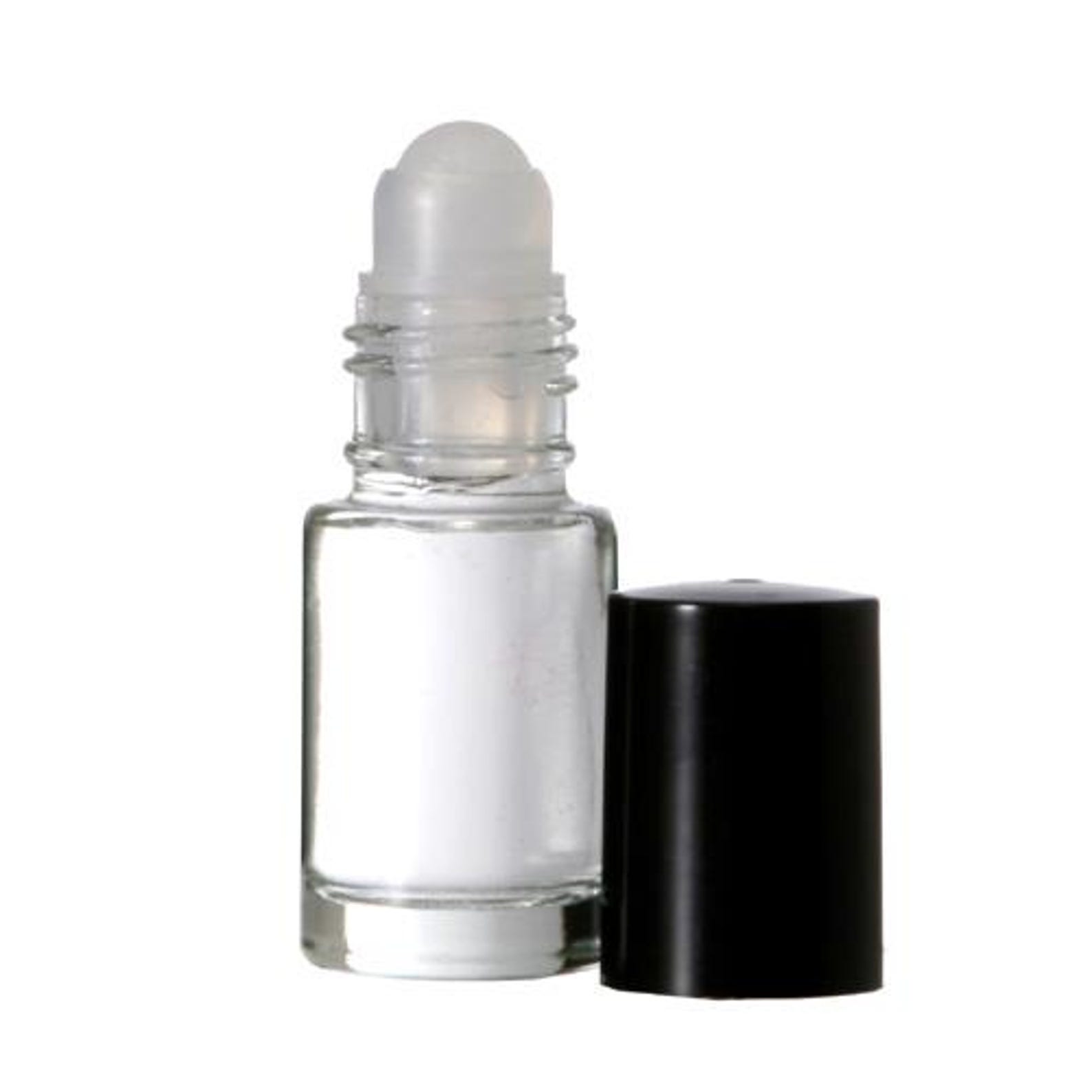 Empty Premium Clear Glass Roll on Bottles With Plastic Rollers & Black ...