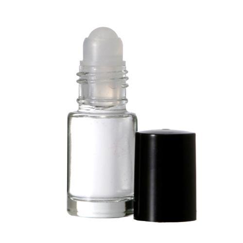 Empty Premium Clear Glass Roll on Bottles With Plastic Rollers & Black ...