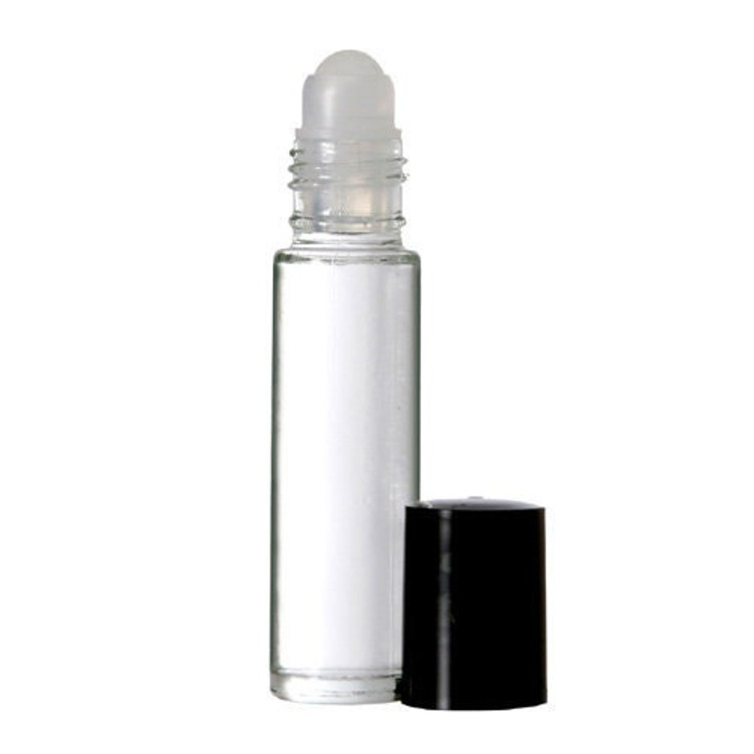 Empty Premium Clear Glass Roll on Bottles With Plastic Rollers & Black ...