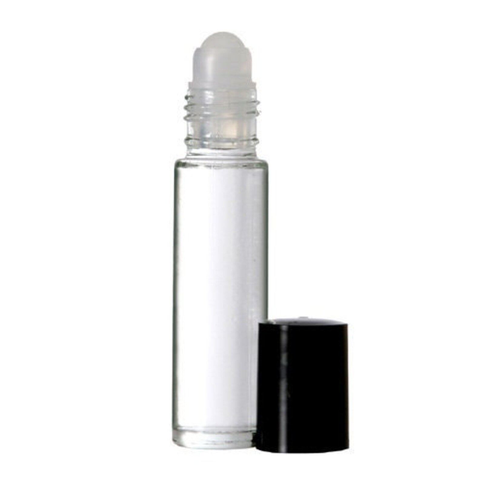 Empty Premium Clear Glass Roll on Bottles With Plastic Rollers & Black ...