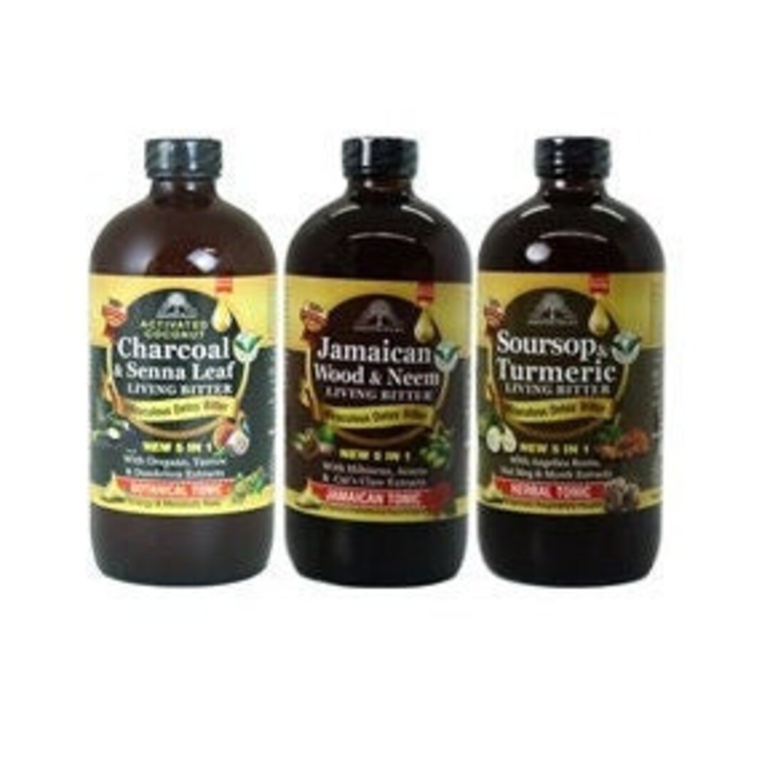 Organic African Bitters 5 in One/ Activated Coconut Charcoal/ Jamaican ...