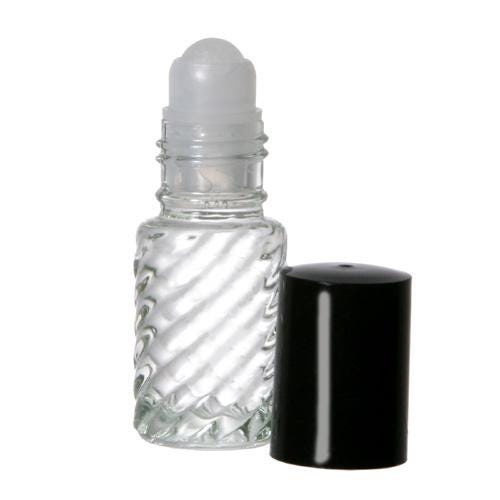 Empty Premium Clear Glass Roll on Bottles With Plastic Rollers & Black ...