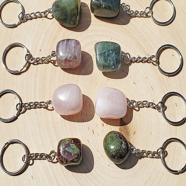 Gemstone Keychain - Etsy