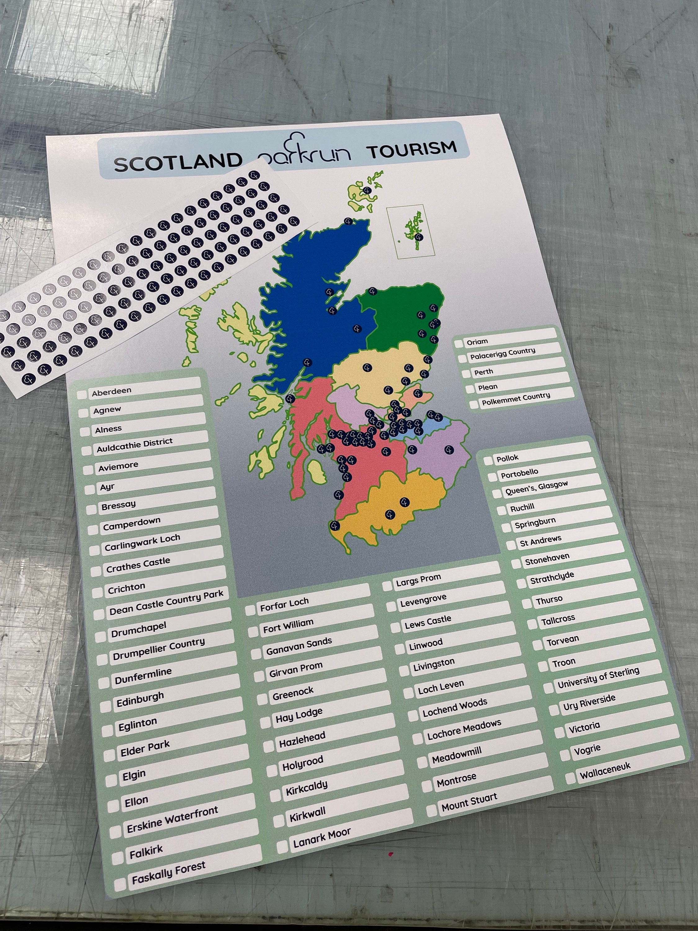 Parkrun Tourist Scotland Map A3 - Etsy UK