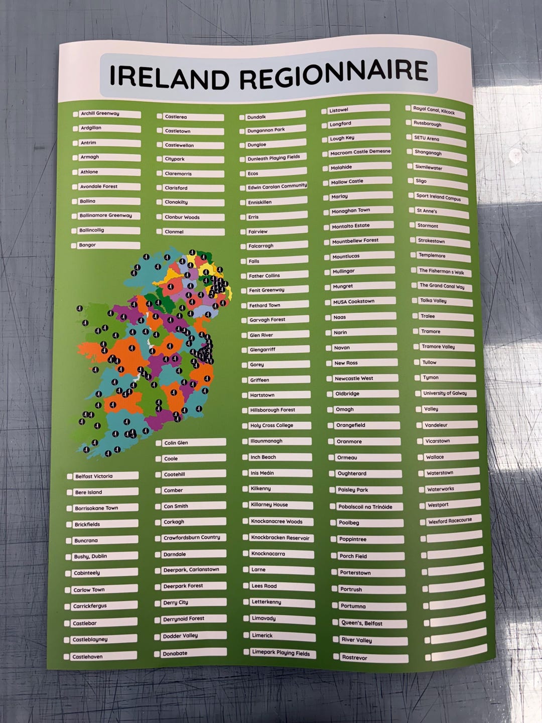 Ireland Parkrun Tourism Completion Map - Etsy