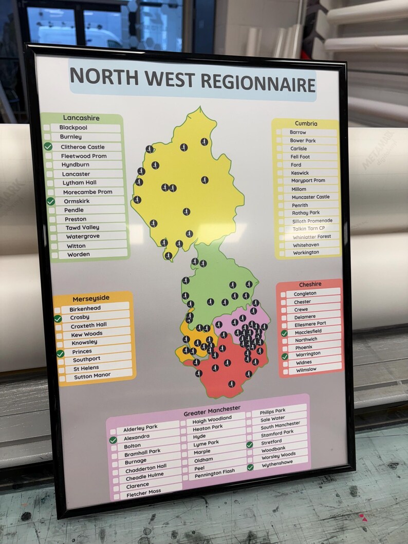 Parkrun Tourist NW England Map - Etsy