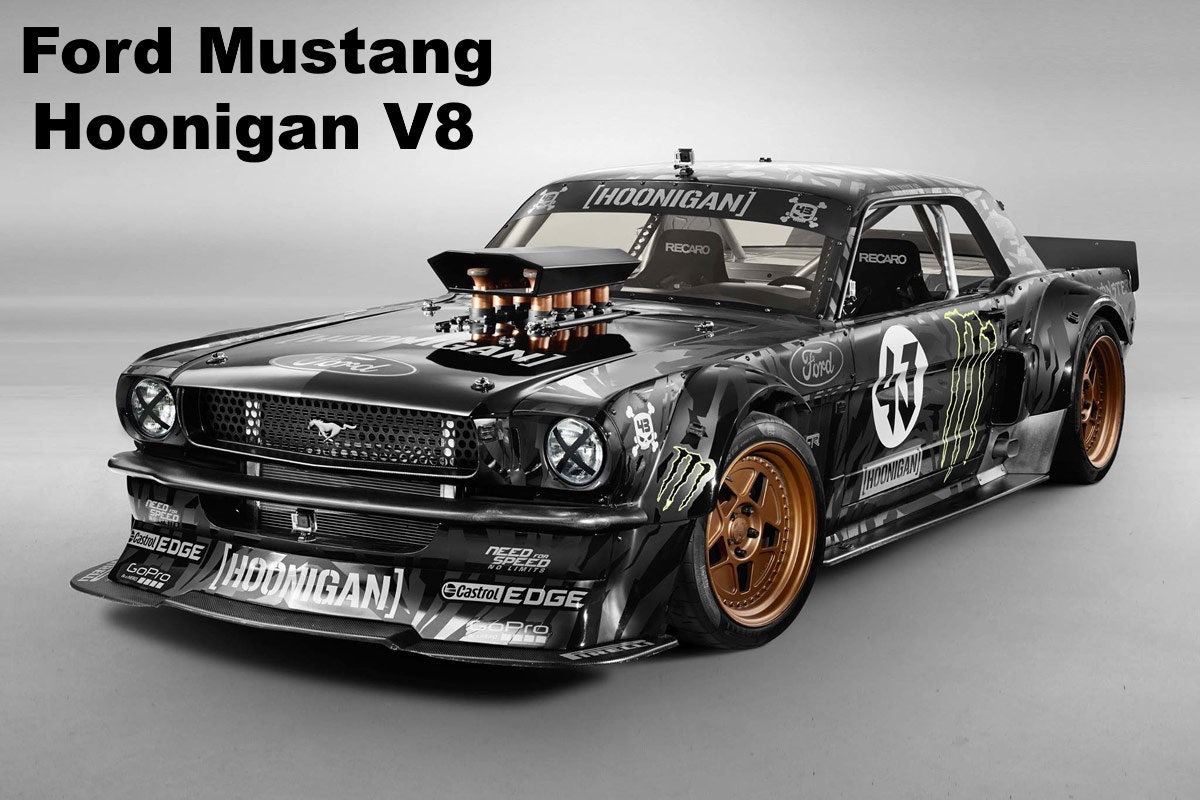 Ford Mustang V8 Hoonigan MOC Racing Super Car Auto Building Blocks ...