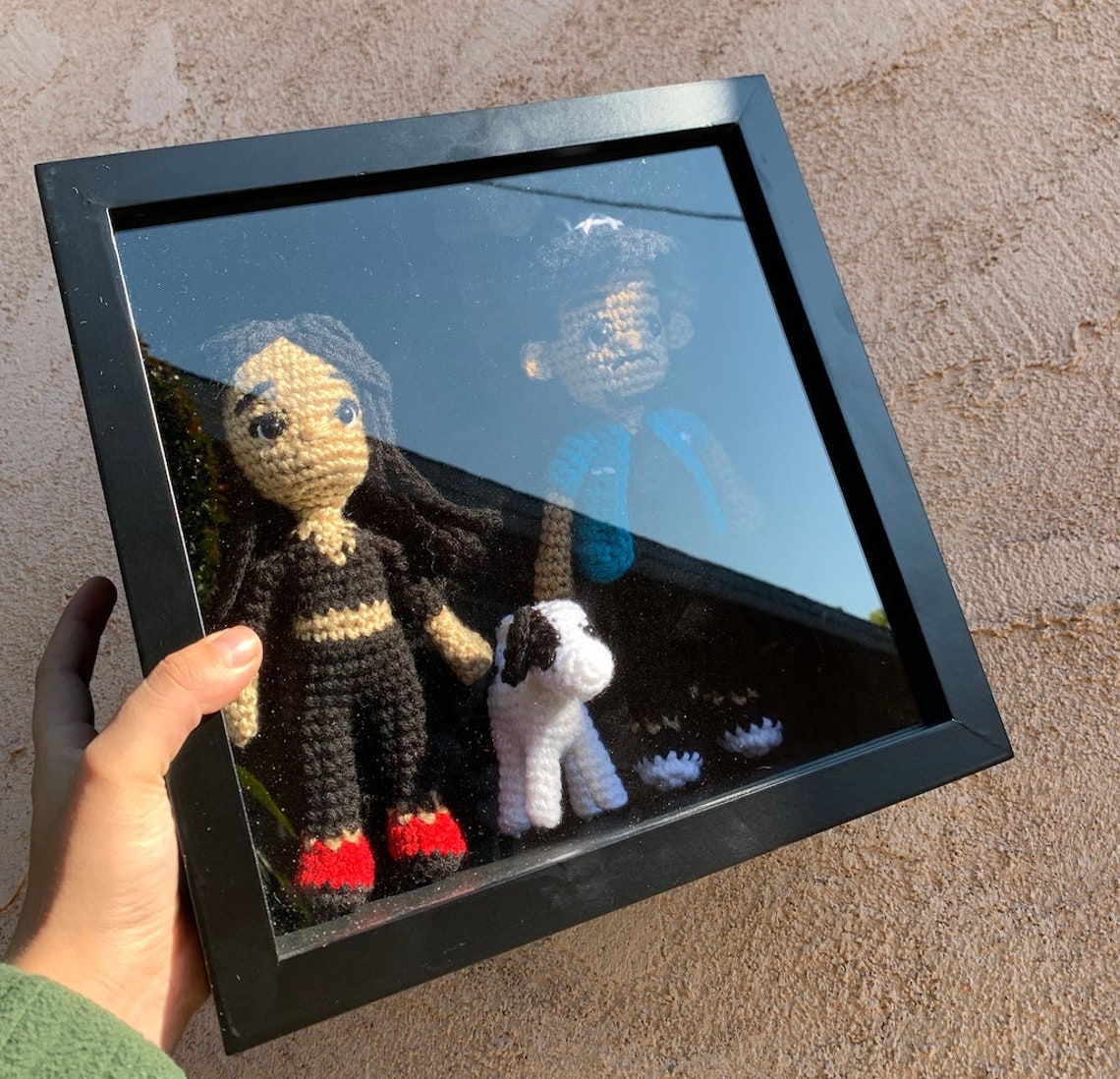 Custom Couples Crochet Shadow Box - Etsy