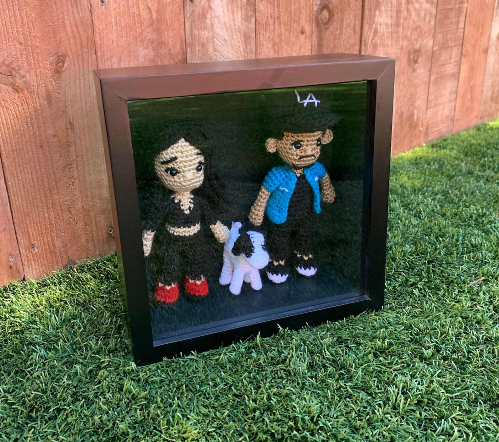 Custom Couples Crochet Shadow Box - Etsy