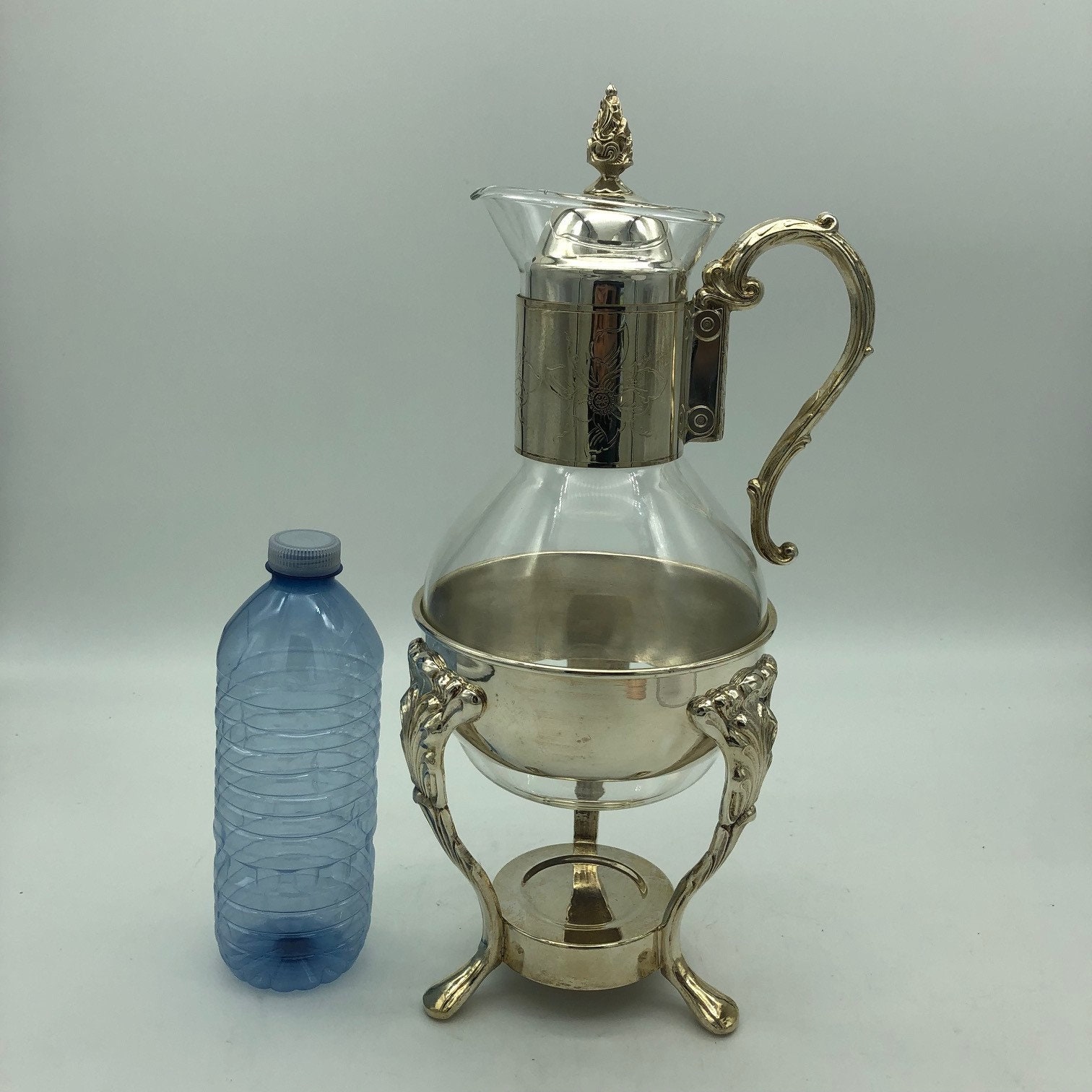 Vintage Silver Plated Coffee Carafe on Stand - Etsy