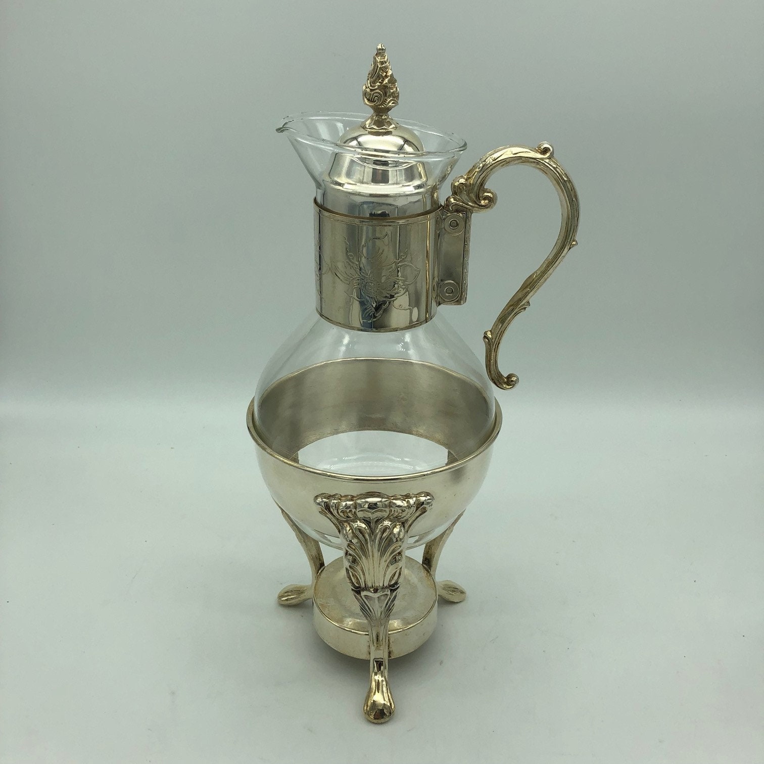 Vintage Silver Plated Coffee Carafe on Stand - Etsy