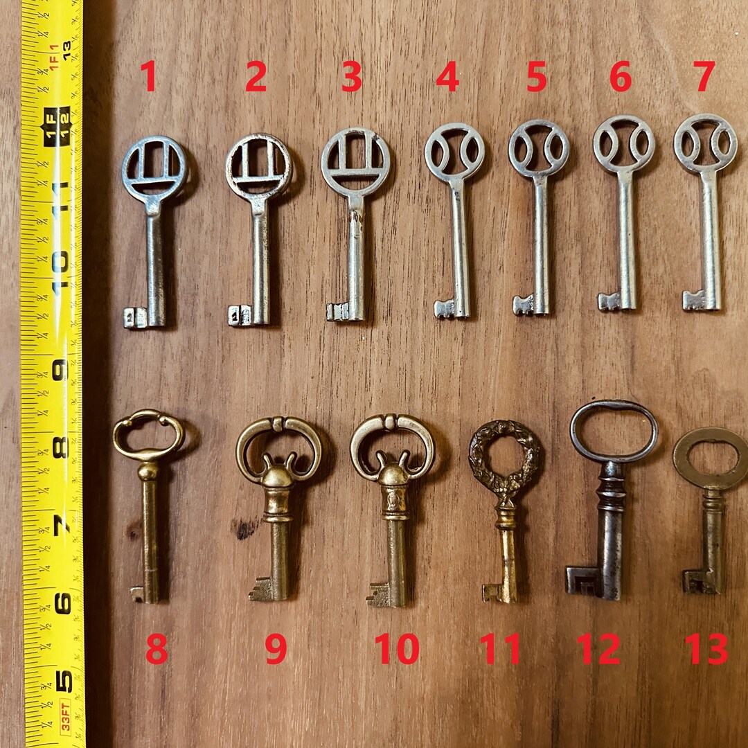 13 Antique Cabinet Skeleton Keys - Etsy