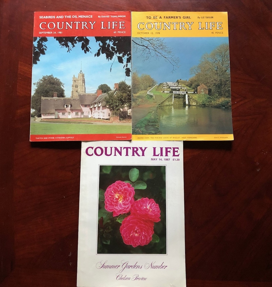 Set of 3 Vintage British Country Life Magazines 1978, 1981, 1987 - Etsy