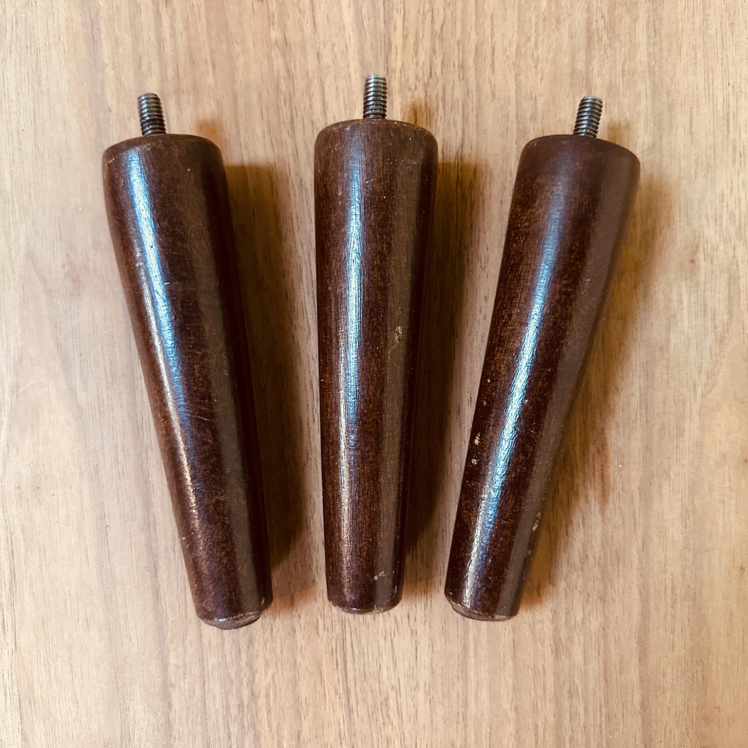 Authentic Mid Century Modern Tapered Furniture Legs With Metal Ends - Etsy