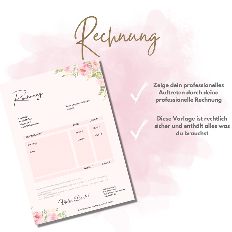 Small Business Invoice Template Correct Invoice German Digital Canva ...