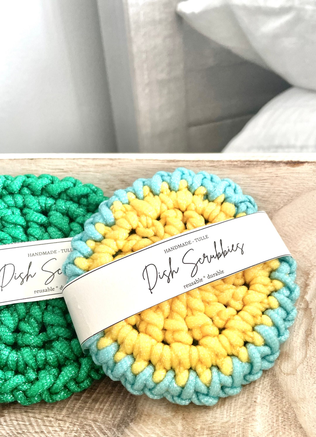 Dish Scrubbie. Handmade. Reusable. Eco Friendly. - Etsy