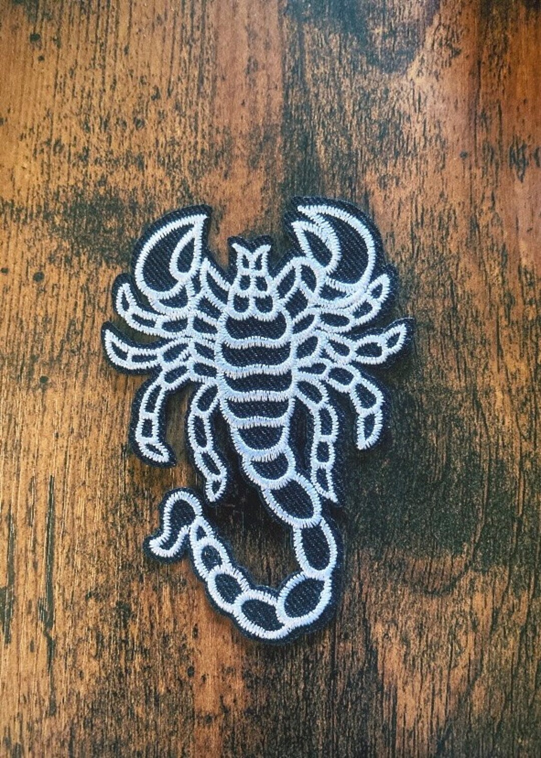 Black and White Iron on Patch Scorpion - Etsy