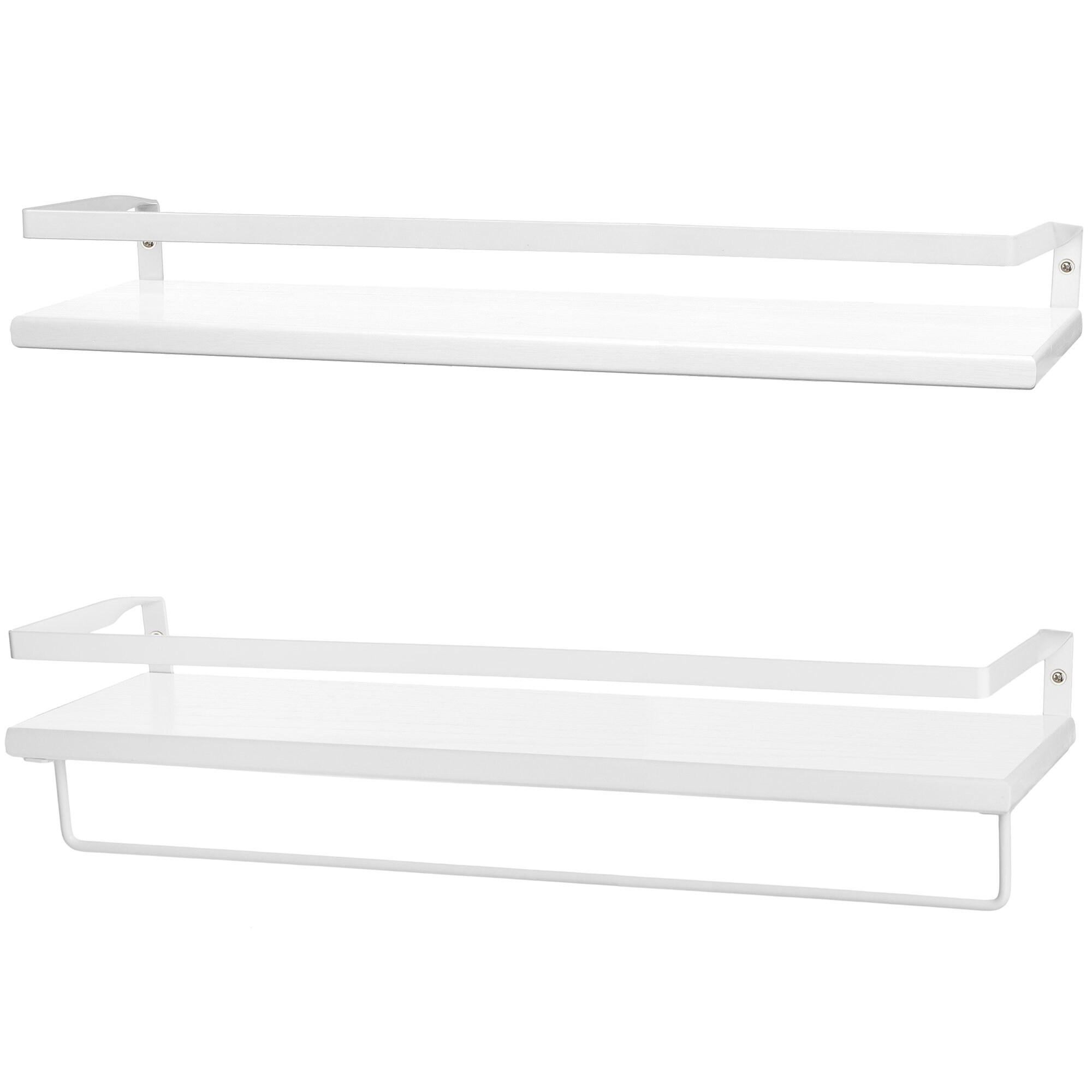 Modern White 25 Floating Wall Shelves With Guard Rails - Etsy