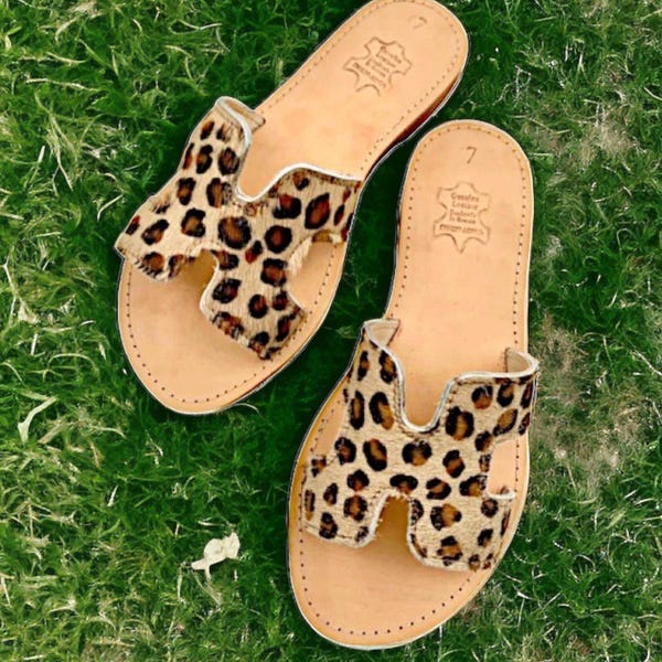 Animal Print Sandals - Etsy